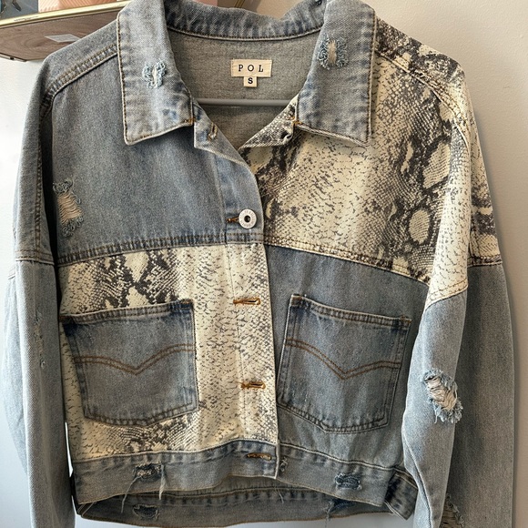 Jackets & Coats | Snake Skin X Denim Jacket | Poshmark